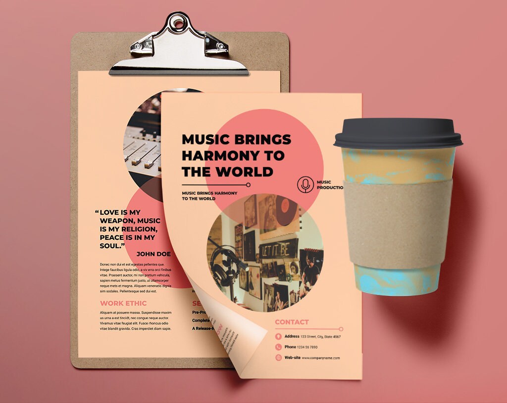 Music Production Flyer Template Digital Download, Editable Template ...