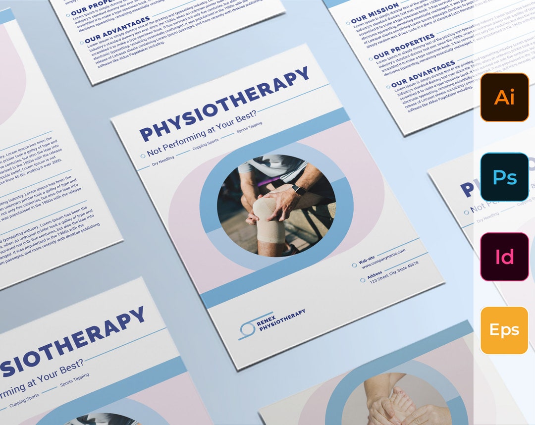 Physiotherapy Flyer Template Digital Download, Editable Template ...