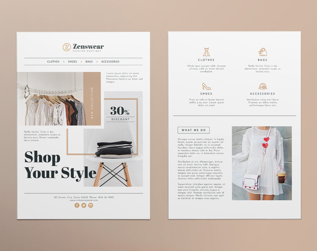 Boutique Flyer Template Instant Download Editable Design | Etsy