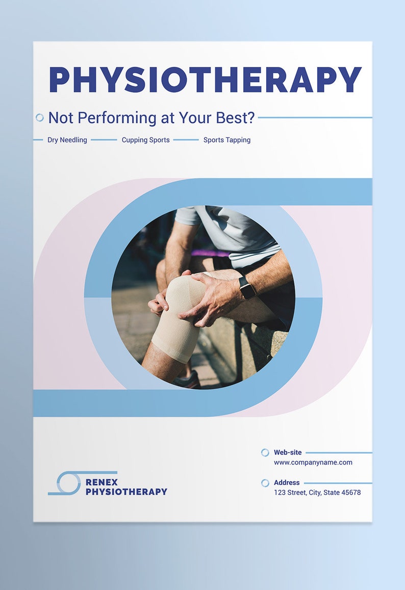 Physiotherapy Poster Template Digital Download, Editable Template ...