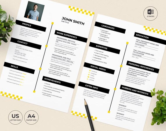 Taxi Driver Resume Template Word CV Template Truck Driver | Etsy