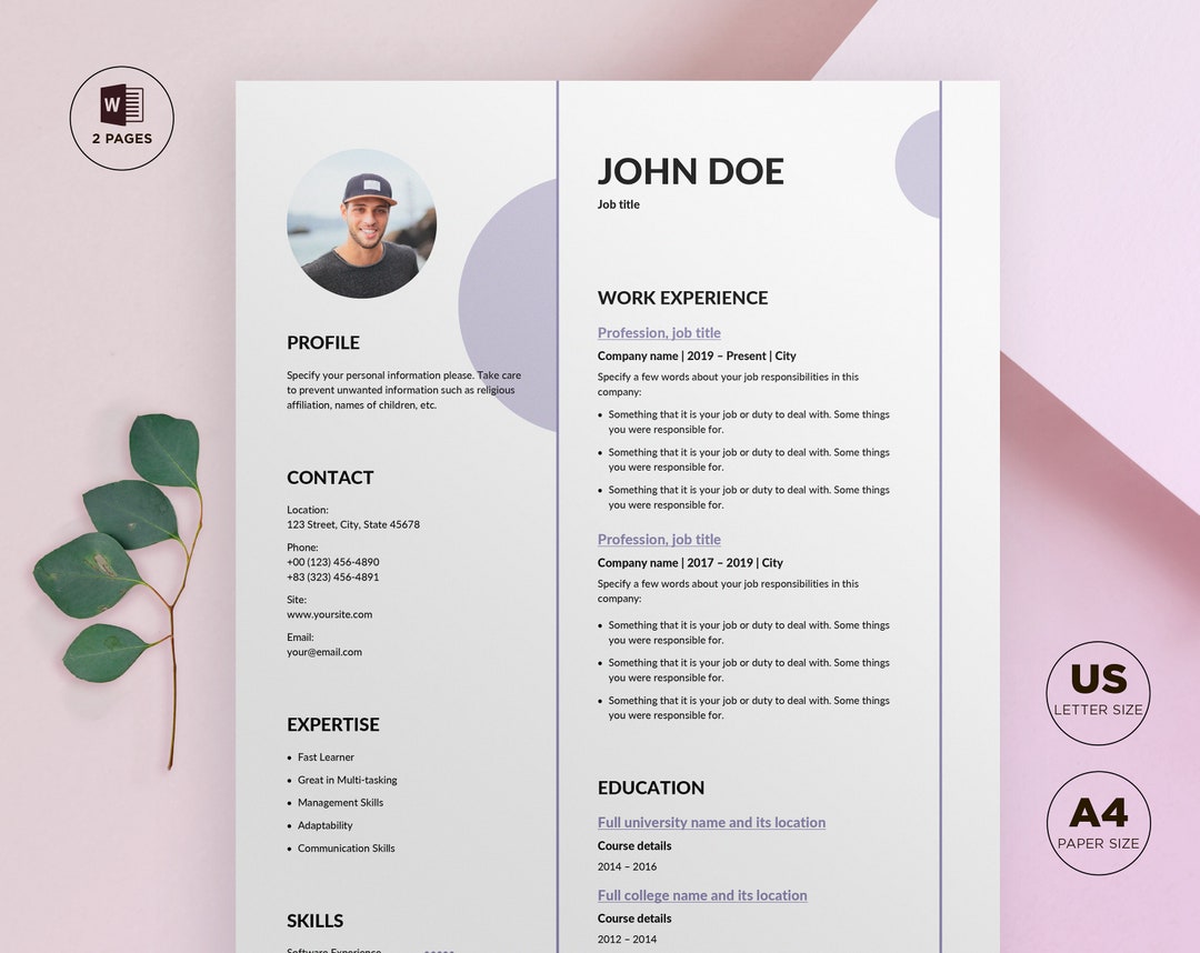 Music Producer Resume Template Word CV Template Simple, Resume Template ...
