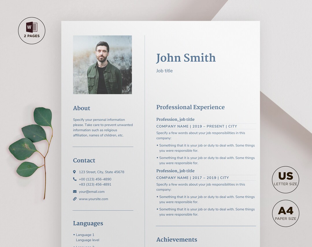 Real Estate Agent Resume Template Word CV Template Simple, Resume ...