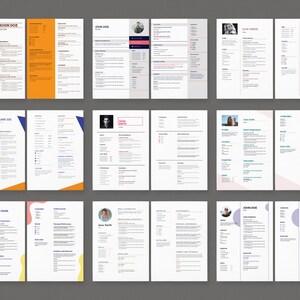 Professional Resume Template Word CV Template Modern & - Etsy