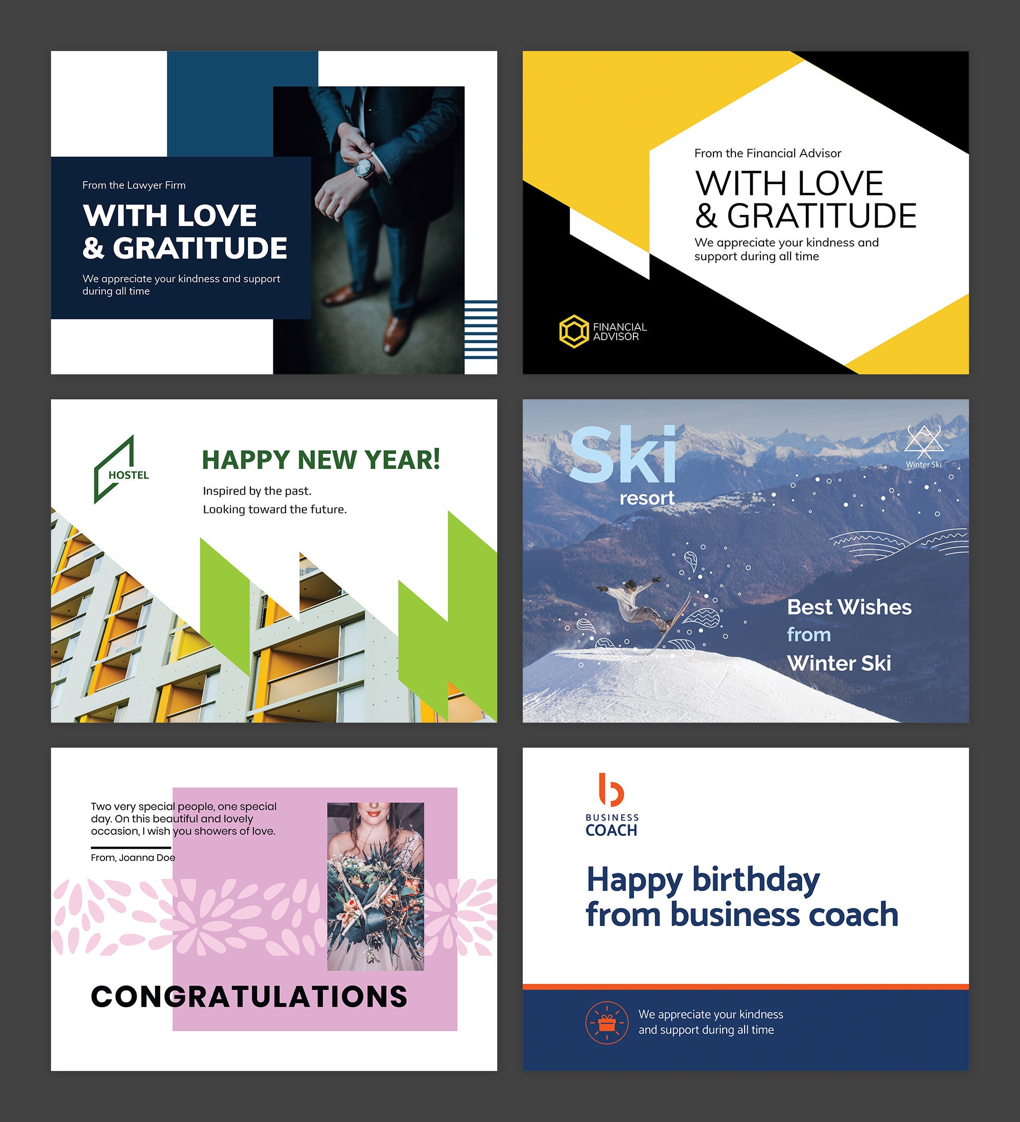 Greeting Card Template Bundle Greeting Card Pack | Etsy