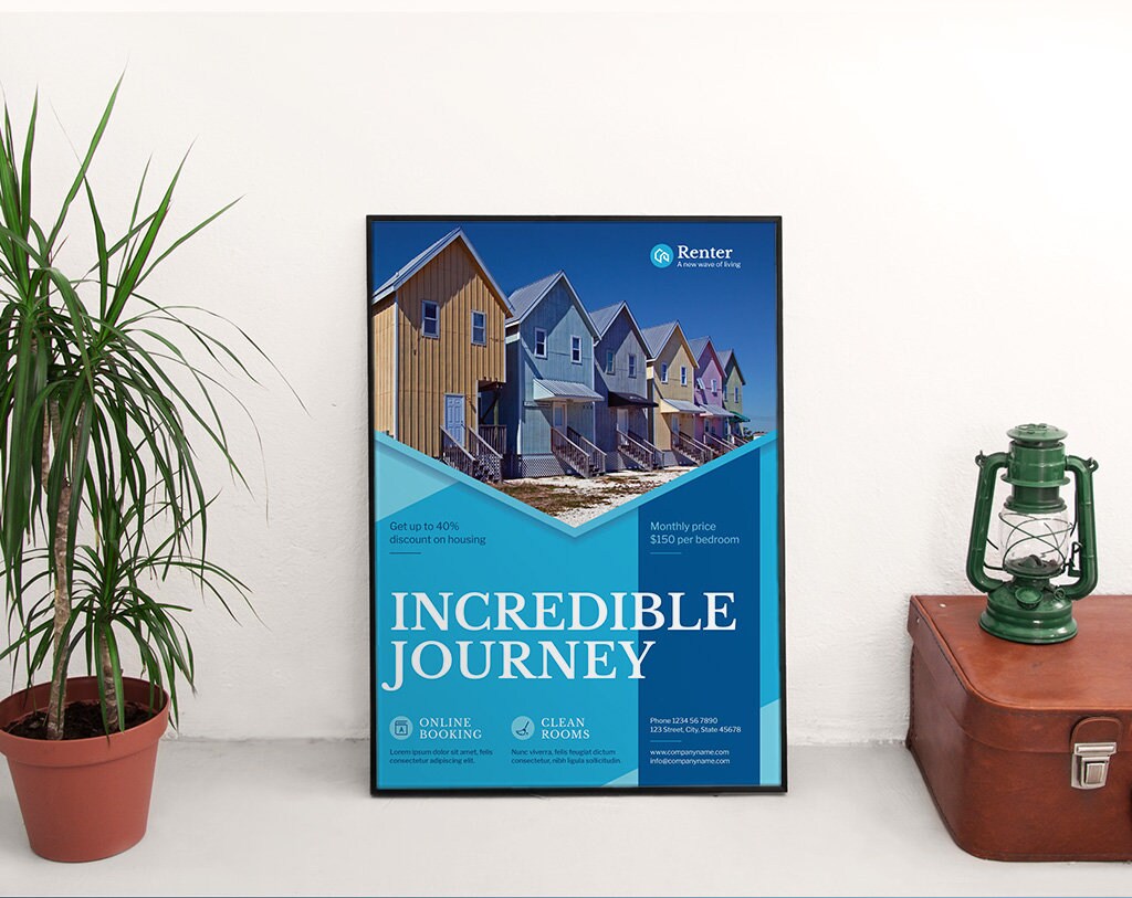 Vacation Rental Poster Template Instant Download Editable | Etsy