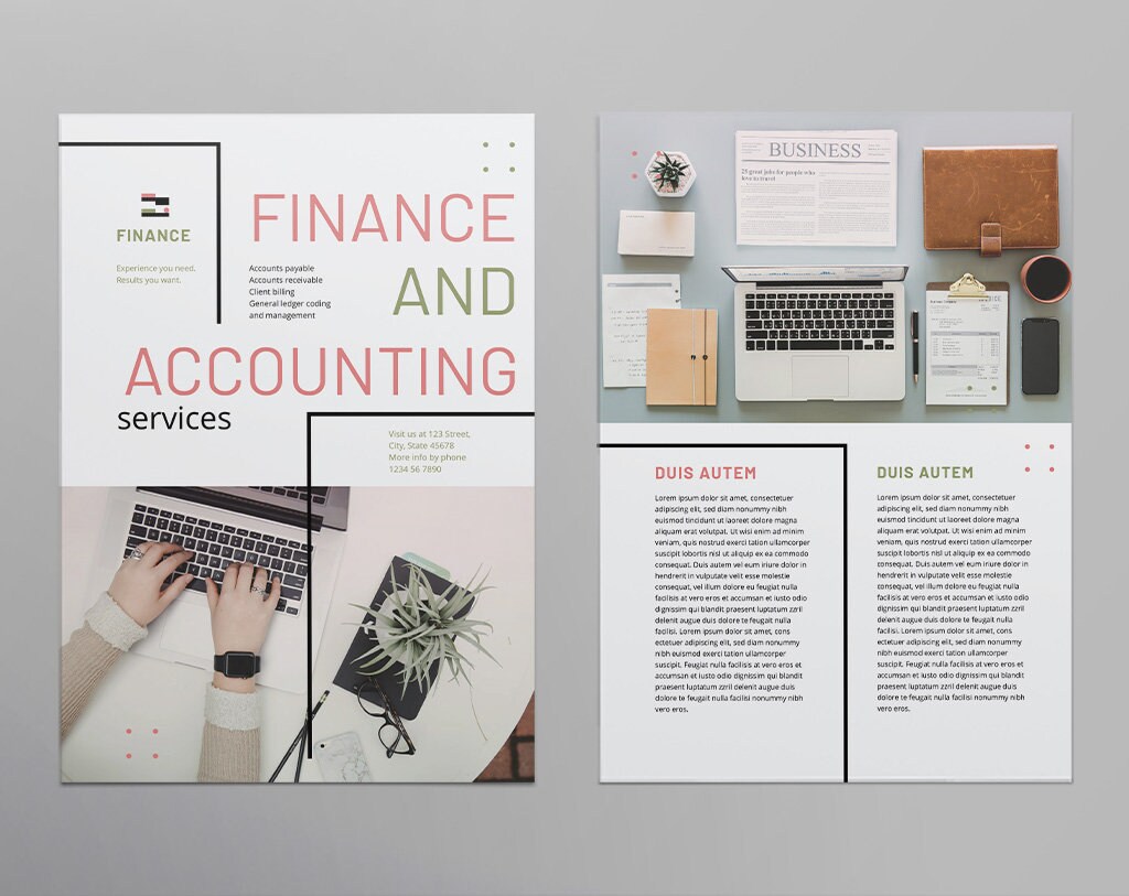 Finance Accounting Flyer Template Instant Download | Etsy