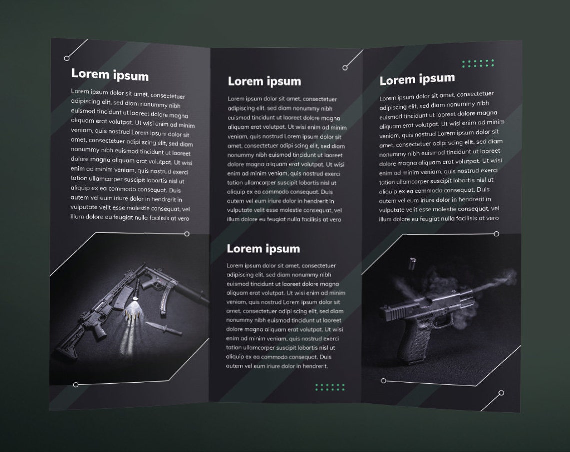 Security Guard Services DIY Editable Trifold Brochure Digital Download ...