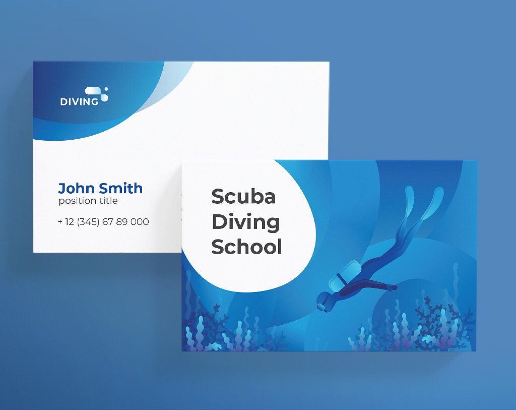 Scuba Diving School Print Pack Templates Instant Download | Etsy