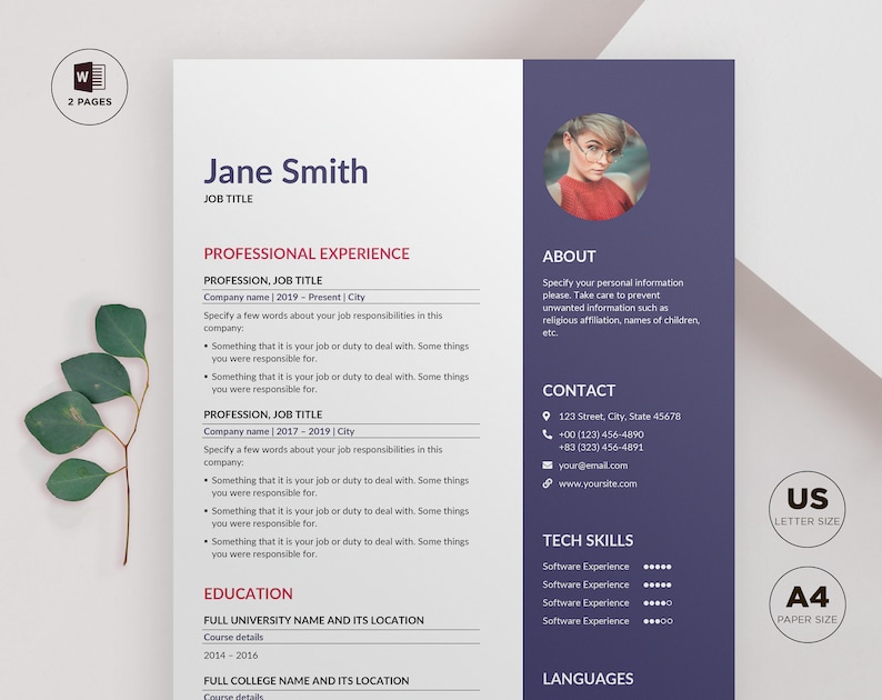 Nail Artist Resume Template CV Template Professional Resume Template ...