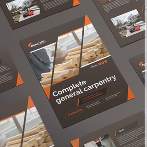 Carpenter Flyer Template Digital Download, Editable Template ...