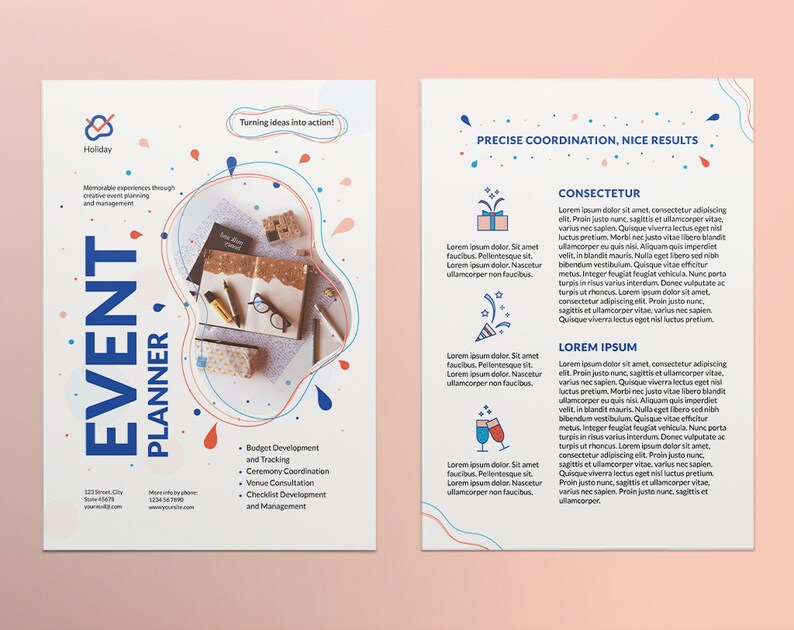 Event Planner Flyer Template Instant Download, Editable Design ...