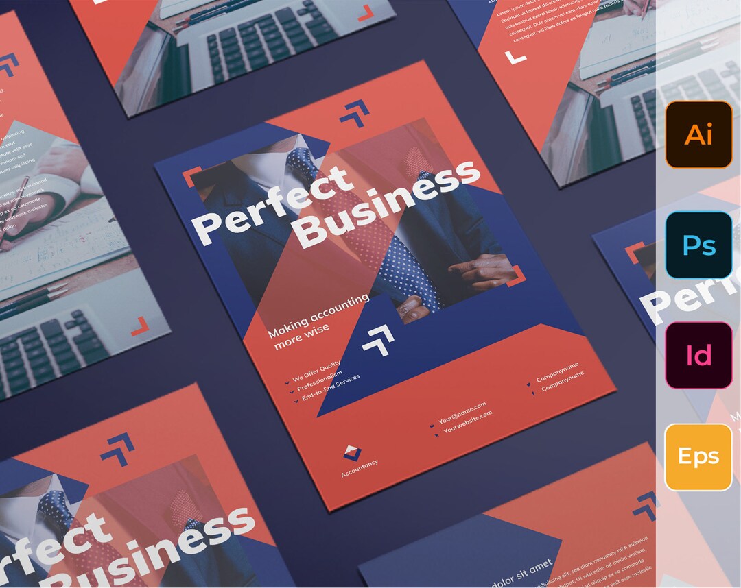 Accountancy Firm Flyer Template Digital Download, Editable Template ...