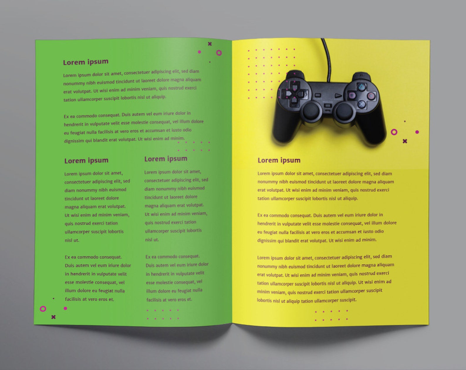 Bi-fold Brochure Template Gaming Company - Etsy