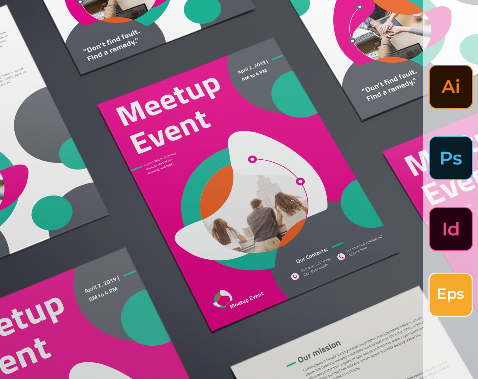 Meetup Event Flyer Template Digital Download, Editable Template ...