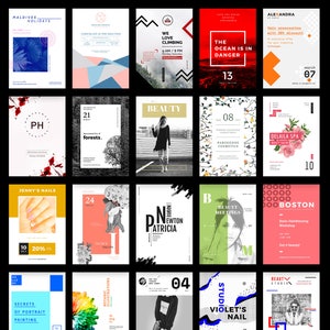 120 Custom Poster and Flyer Templates Bundle, Design Flyer, Poster ...