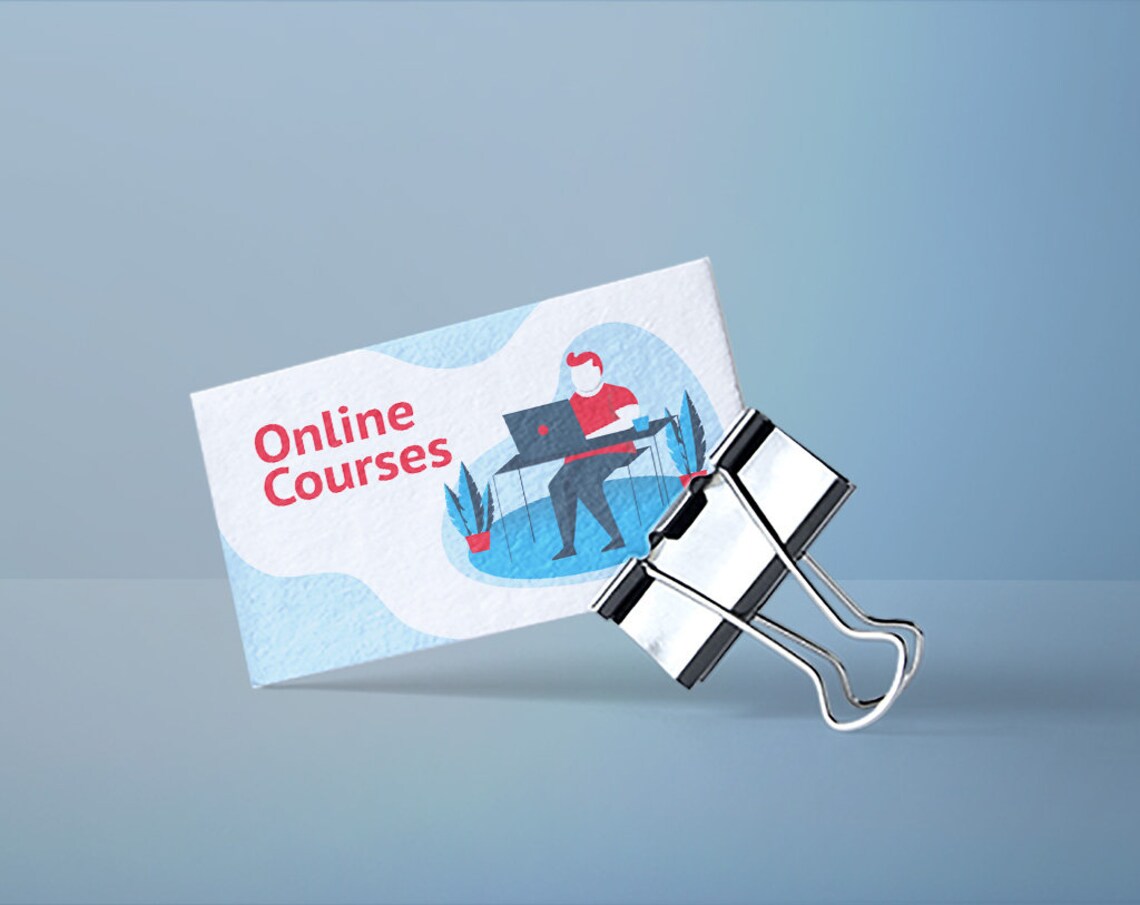 Online Courses Business Card Template Instant Download | Etsy