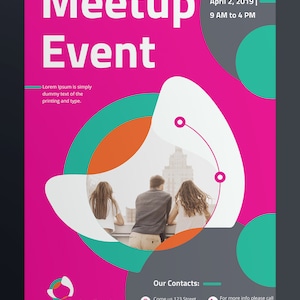 Meetup Event Poster Template Instant Download Editable | Etsy