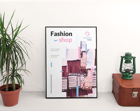 Paper Pages Photoshop Boutique Poster Template Vector MS Word InDesign ...