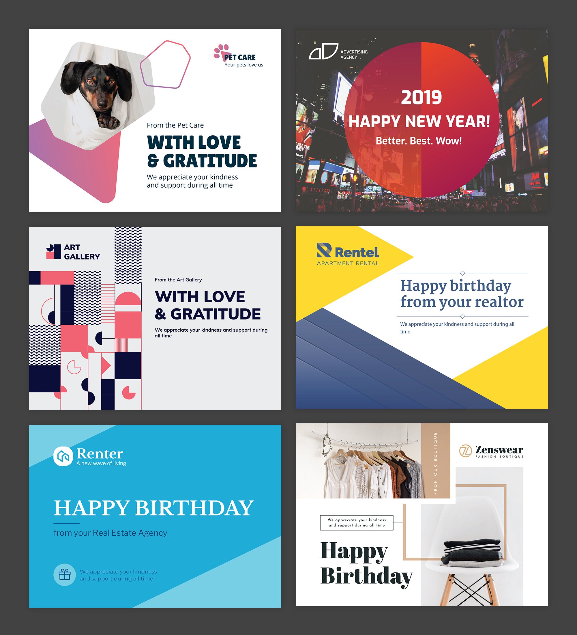 Greeting Card Template Bundle Greeting Card Pack - Etsy