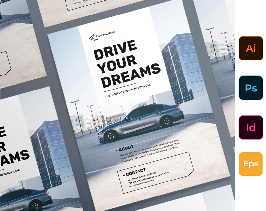 Car Dealership Poster Template Digital Download, Editable Template ...