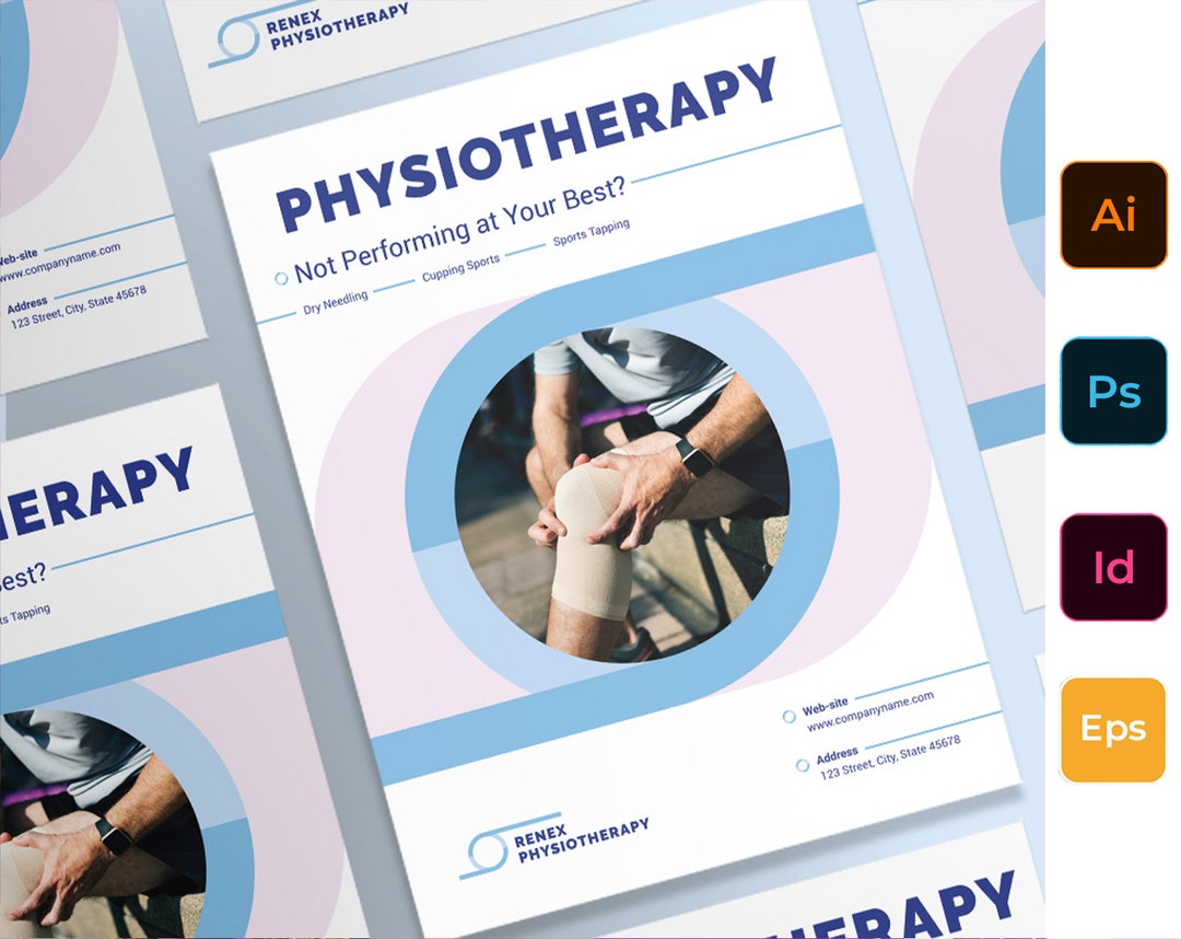 Physiotherapy Poster Template Digital Download, Editable Template ...
