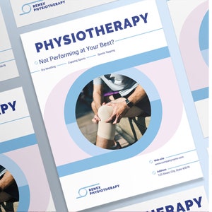 Physiotherapy Poster Template Digital Download, Editable Template ...