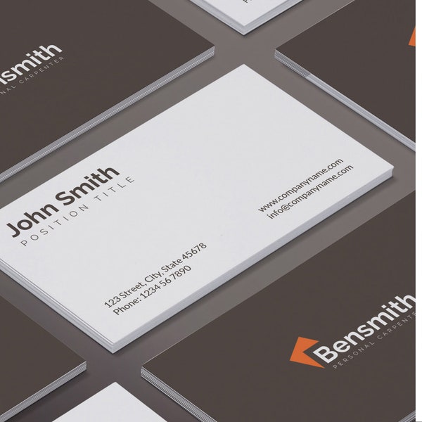Carpenter Business Card Template - Etsy