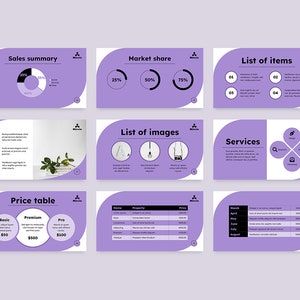 Powerpoint Template Business Presentation Premade - Etsy