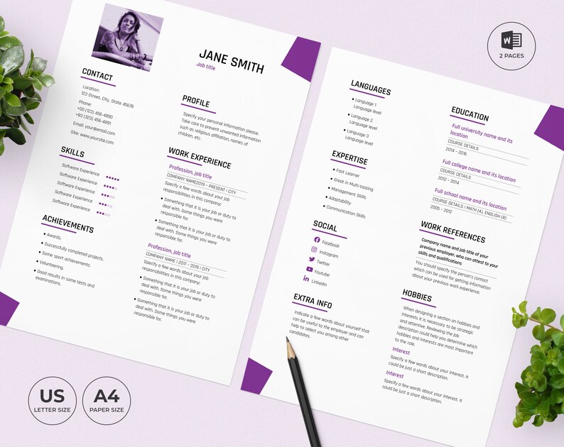 Music Teacher Resume Template Word CV Template Simple, Resume Template ...