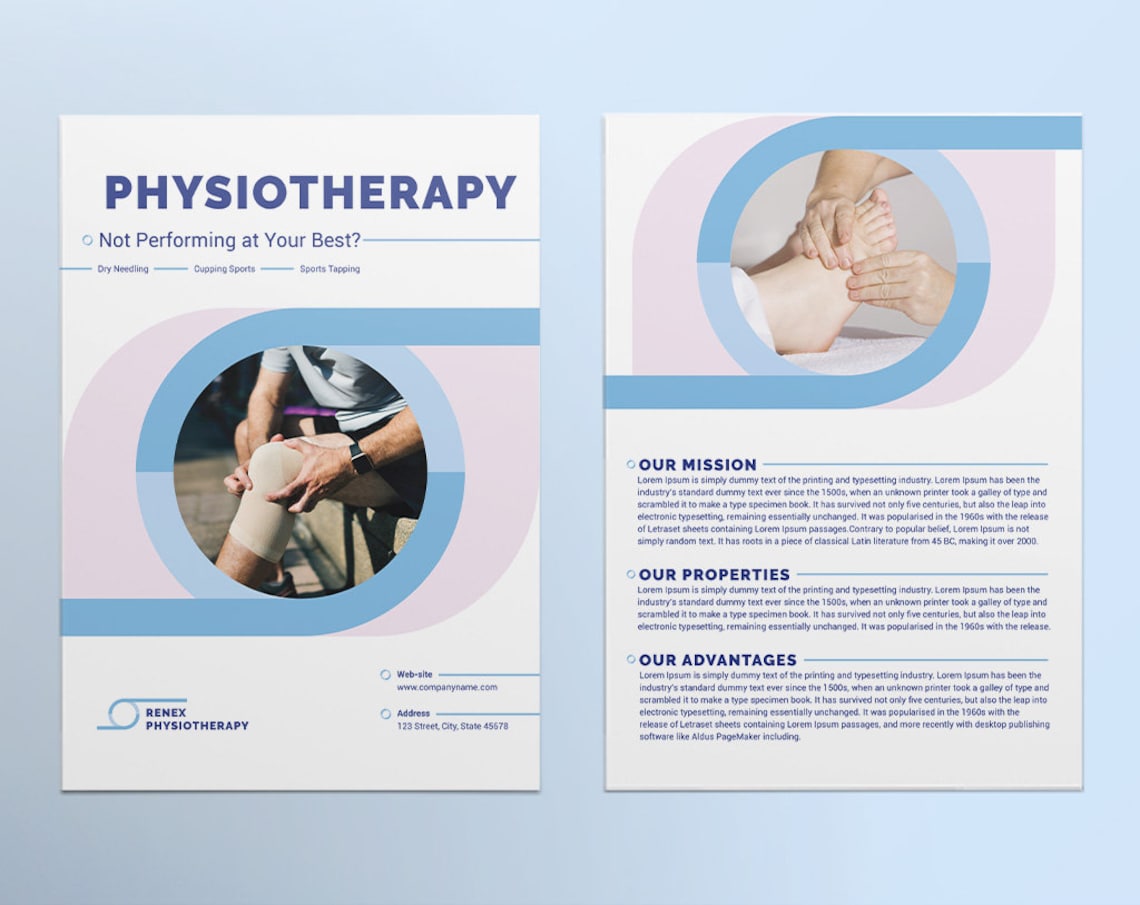 Physiotherapy Print Pack Templates Instant Download | Etsy