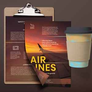 Transport Airlines Aviation Flyer Template Digital - Etsy