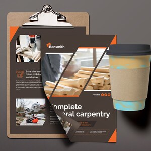 Carpenter Flyer Template Digital Download, Editable Template ...