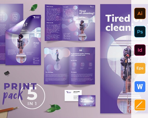 Cleaning Service Print Pack Templates Instant Download - Etsy