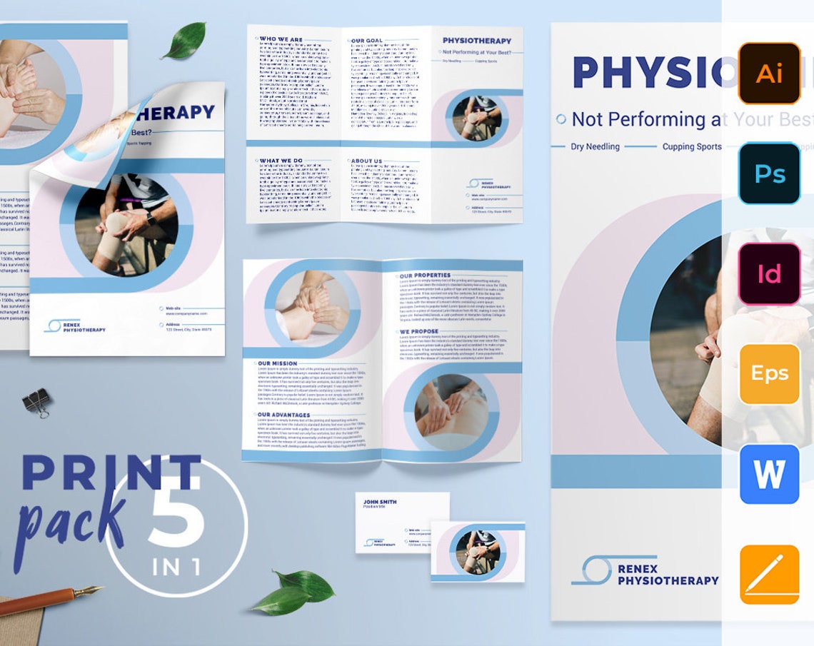 Physiotherapy Print Pack Templates Instant Download | Etsy