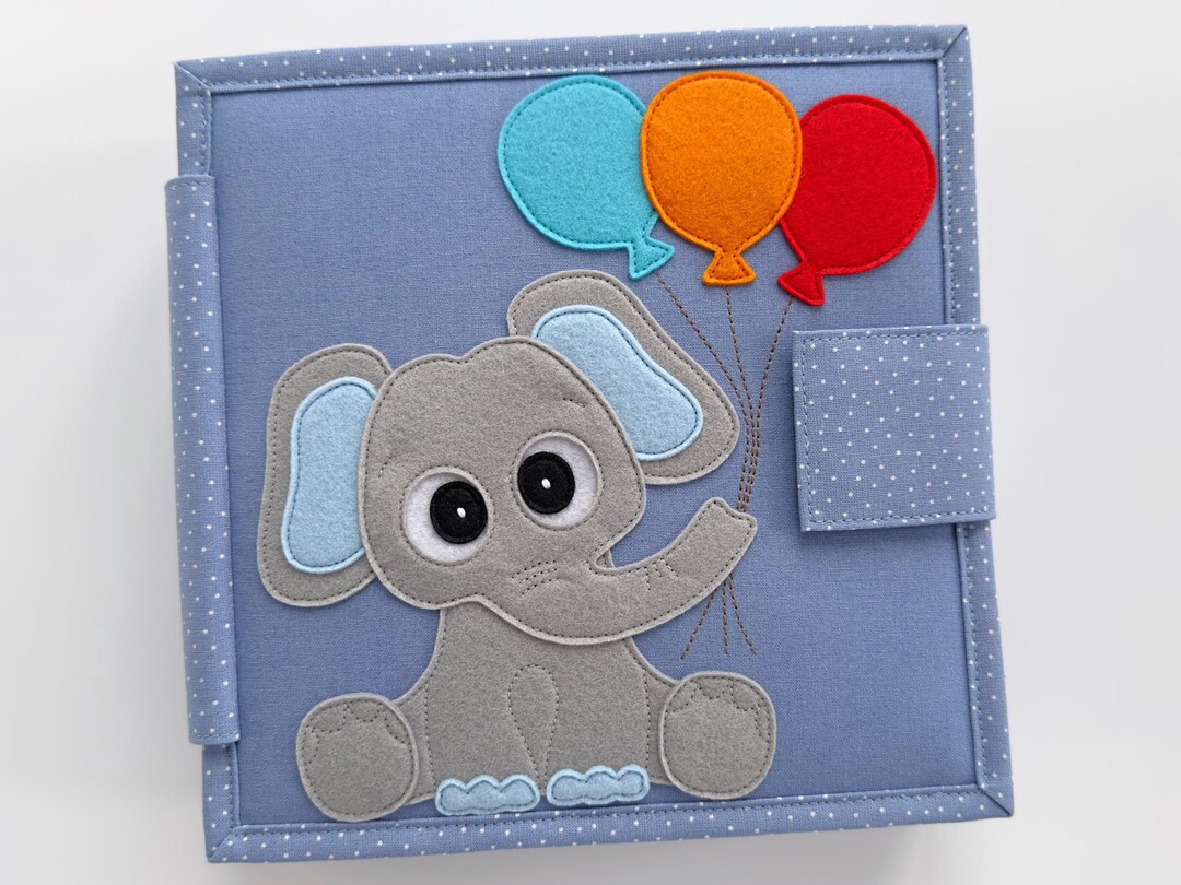 Quiet Book “baby Boy Elephant” - Etsy