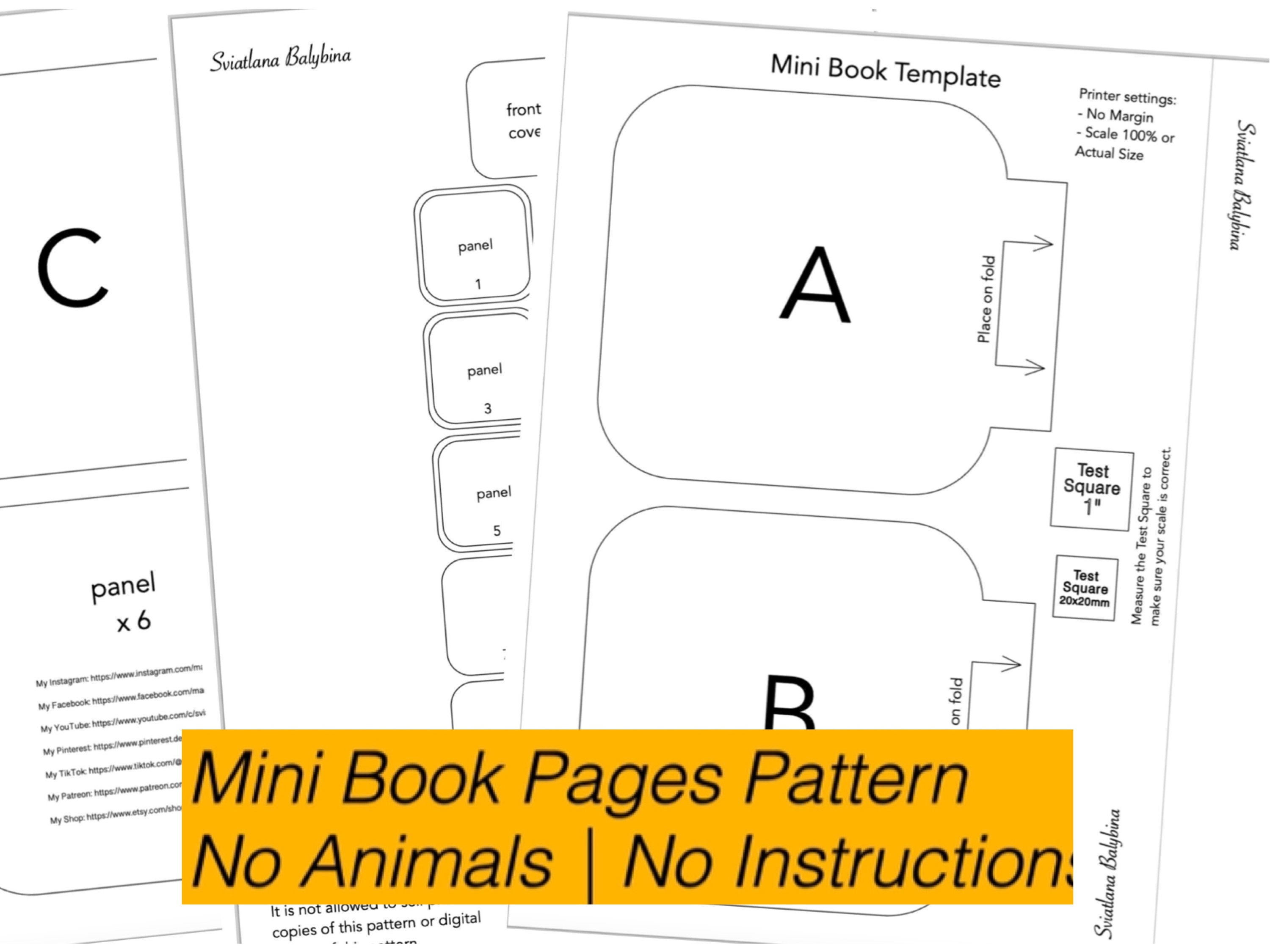 Mini Book Template For Kids