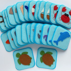 Sea Life Memory Game 16 Pairs Felt Cards - Etsy