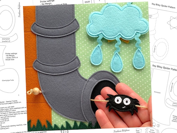 Itsy Bitsy Books Printable River Itsy Bitsy Spider Quiet Book Page