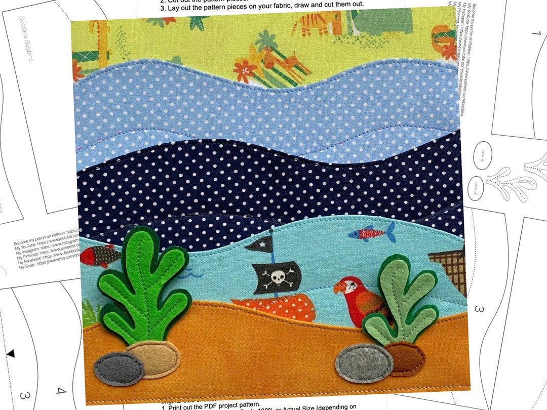 PDF Sea Page Pattern + Sewing Instructions Quiet Book Activity Page for ...