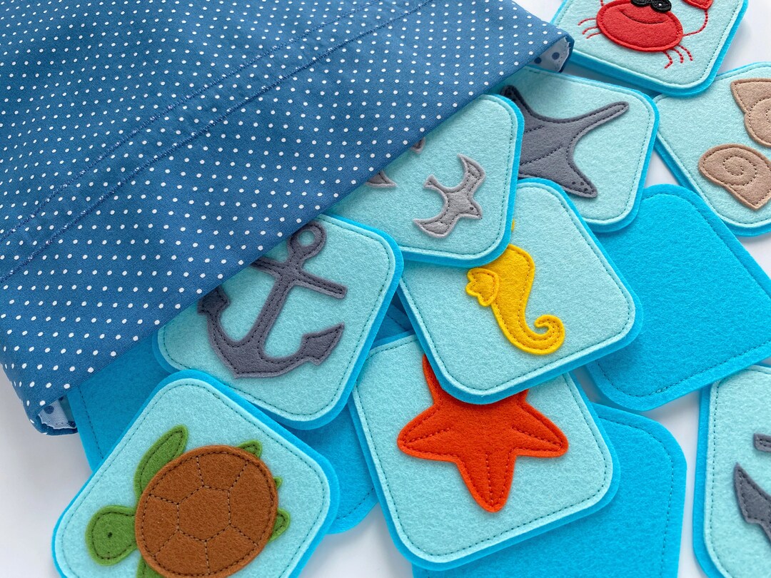 Sea Life Memory Game 16 Pairs | Felt Cards - Etsy