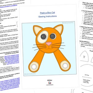 PDF FCM SVG Peek-a-boo Cat Pattern for Youtube Tutorial | Short Sewing ...