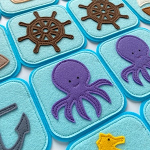 Sea Life Memory Game 16 Pairs Felt Cards - Etsy