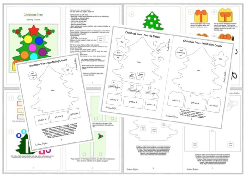 PDF FCM SVG Christmas Tree Sewing Pattern - Etsy