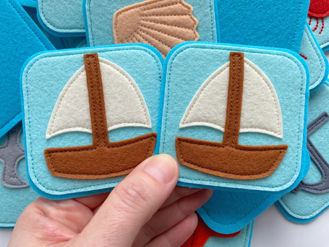 Sea Life Memory Game 16 Pairs Felt Cards - Etsy
