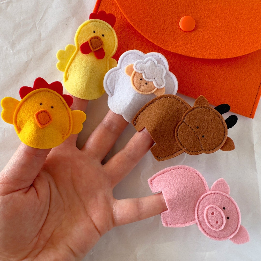 Felt Animal Finger Puppet Set - Etsy