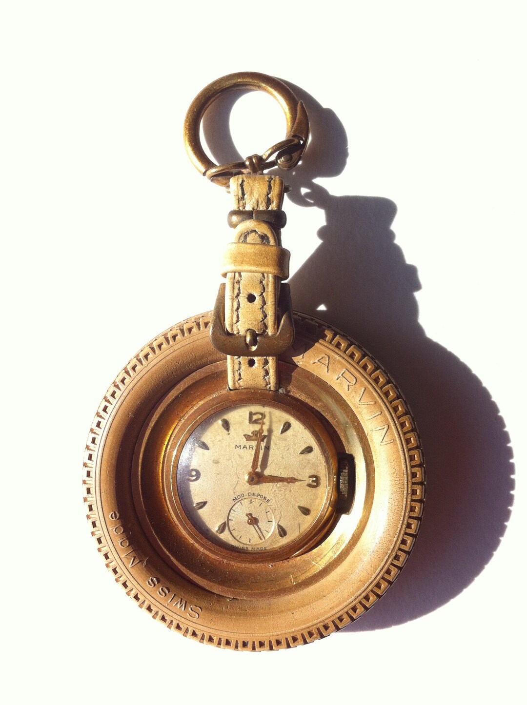 Rare Mid-century Marvin Tire Key Fob/pocket Watch - Etsy