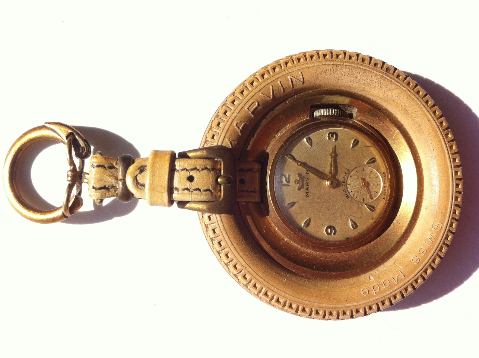 Rare Mid-century Marvin Tire Key Fob/pocket Watch - Etsy