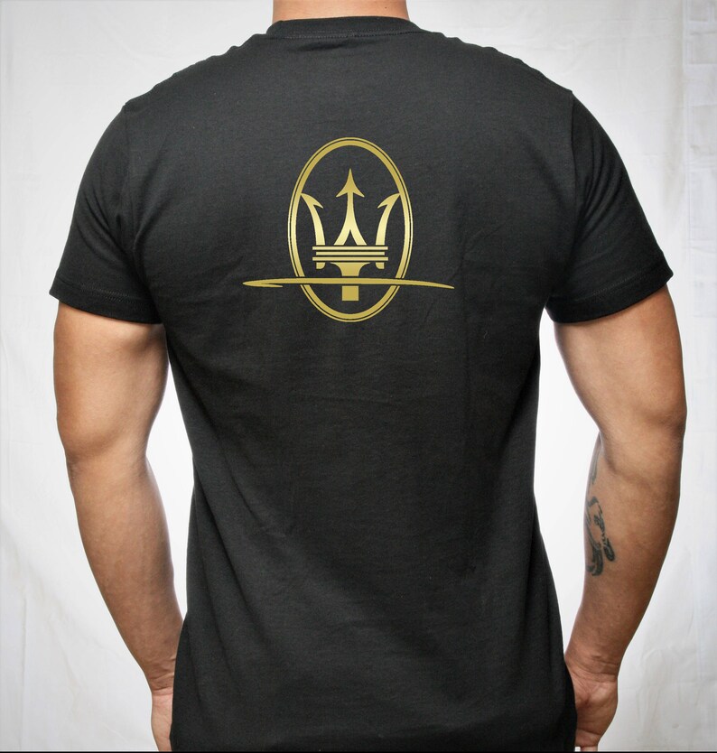 Gold MASERATI Trident LUXURY CAR Shirt Tshirt Men - Etsy