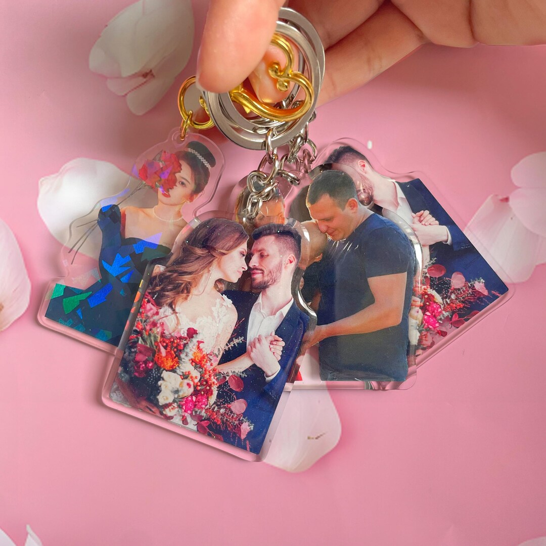 Custom Personalized Acrylic Photo Keychain, Logo Printing Keychain ...